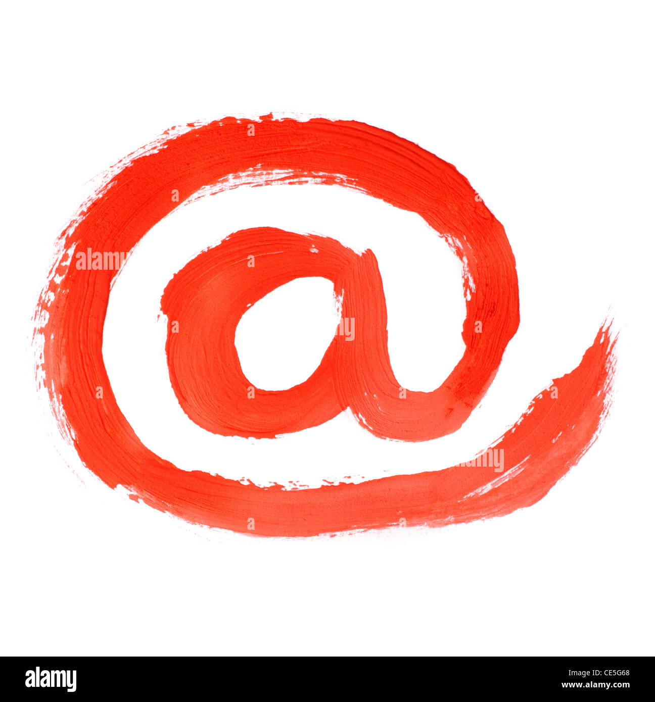 at symbol, photo on the white background Stock Photo - Alamy