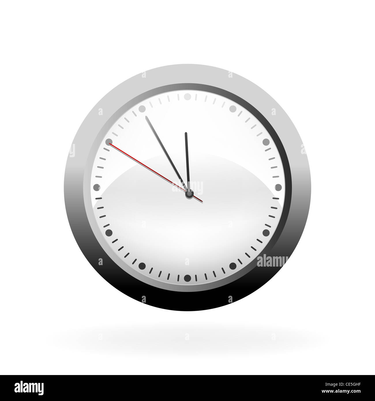 Clock isolated on a white background Stock Photo - Alamy