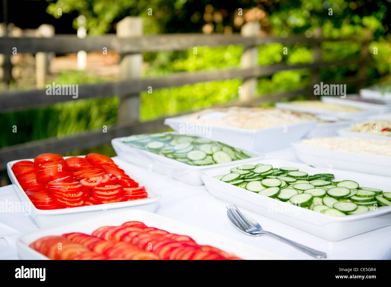 Cold Buffet outdoors Stock Photo - Alamy