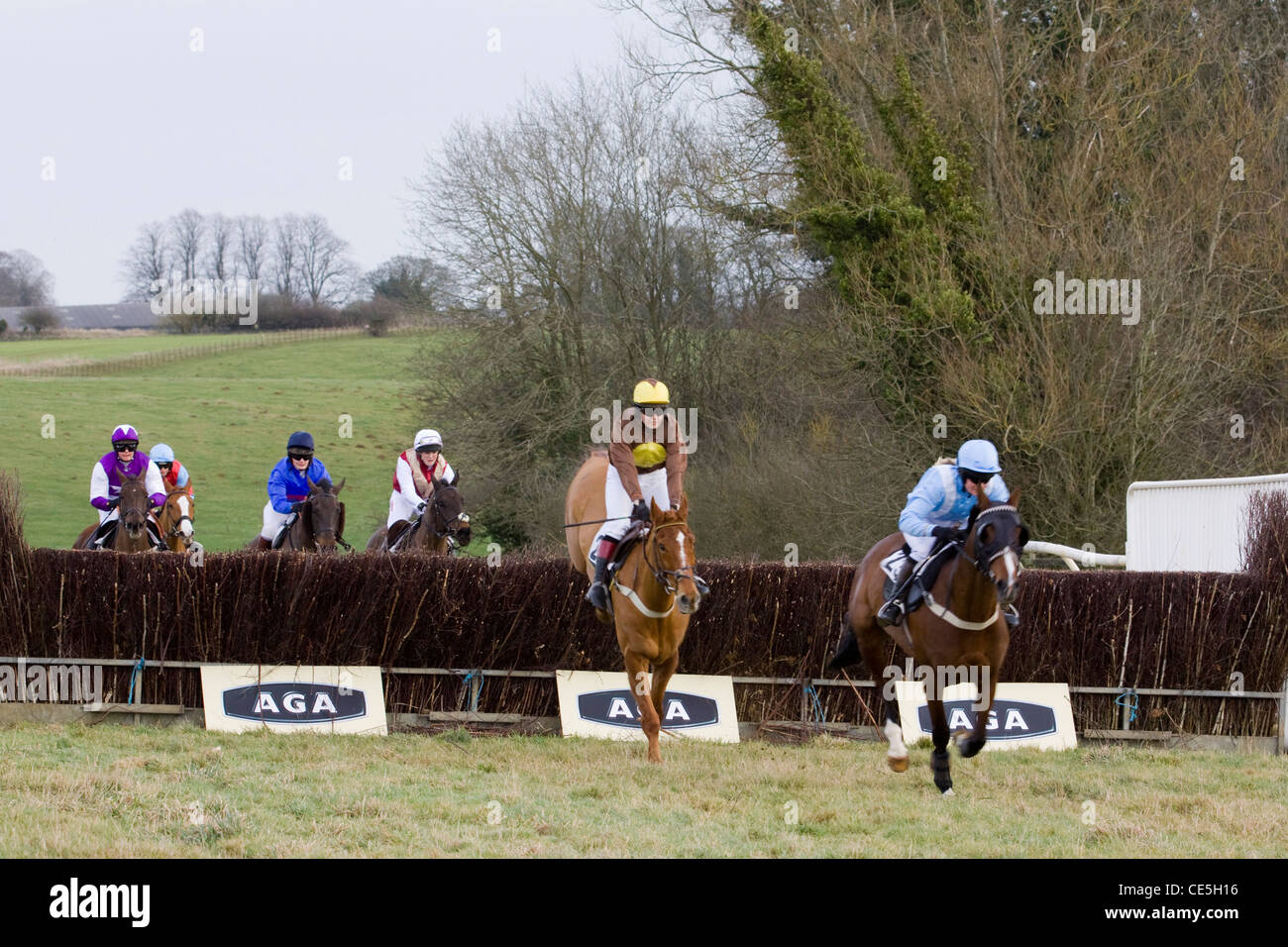 Steeplechase jump racing hi-res stock photography and images - Alamy