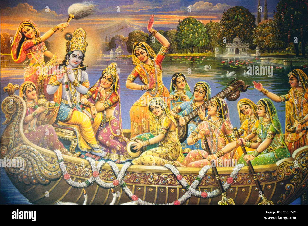 Lord Krishna With Gopis