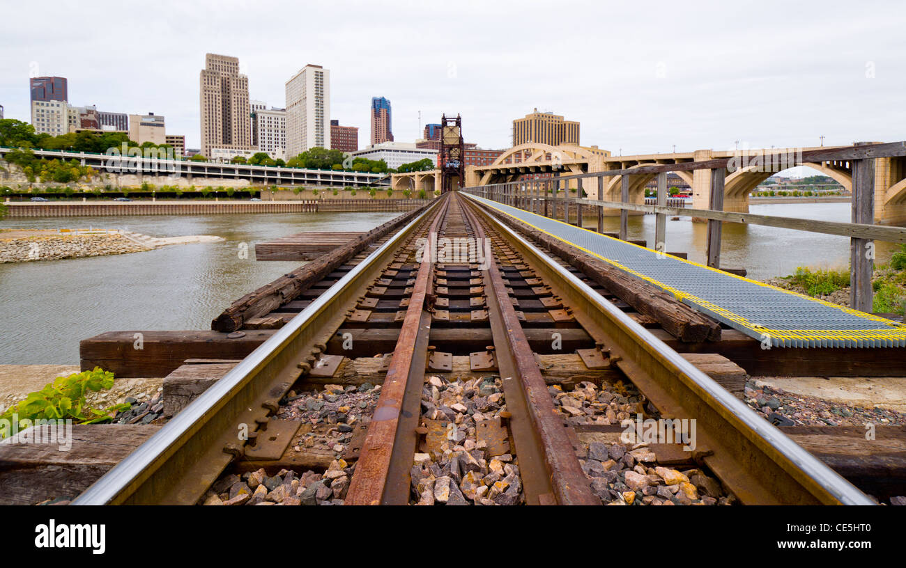 Railroad Tracks Leading Into the Industrial Part of Saint Paul ...