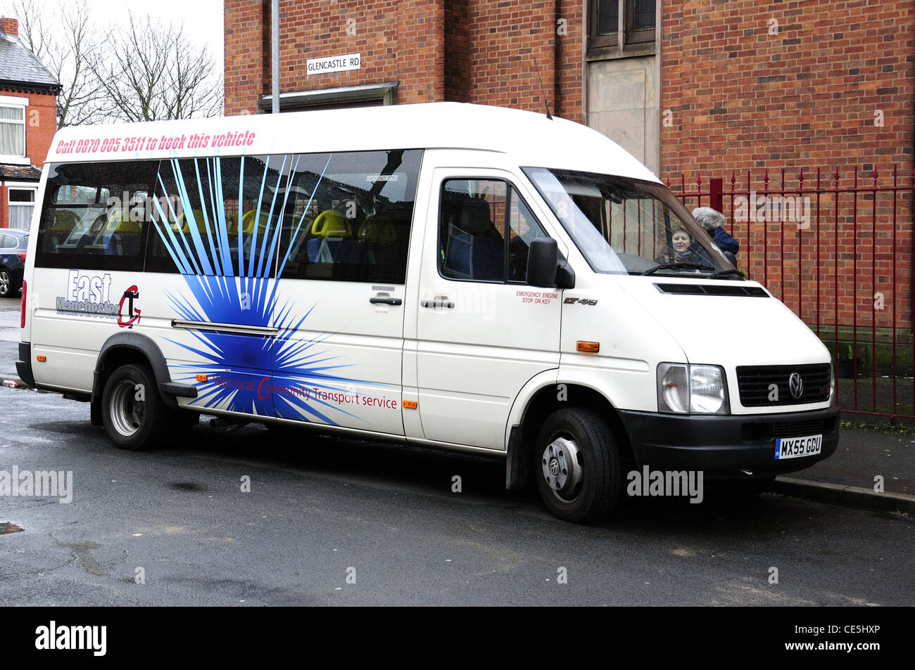 Community transport minibus Stock Photo - Alamy