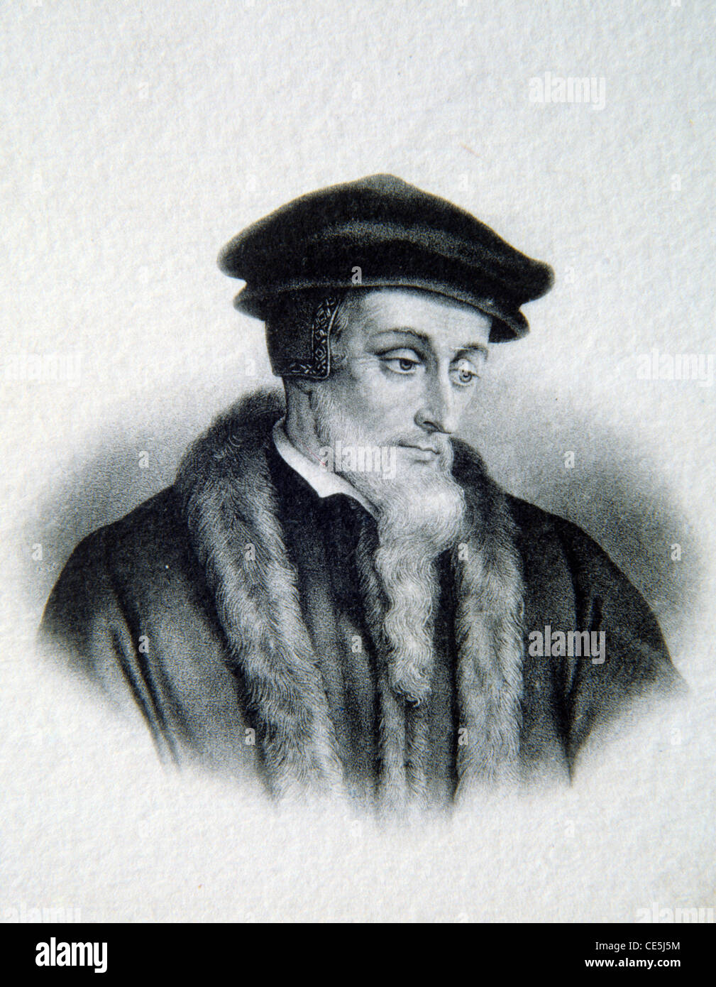 Portrait of John Calvin (1509-64) French Theologian, Church Reformer ...