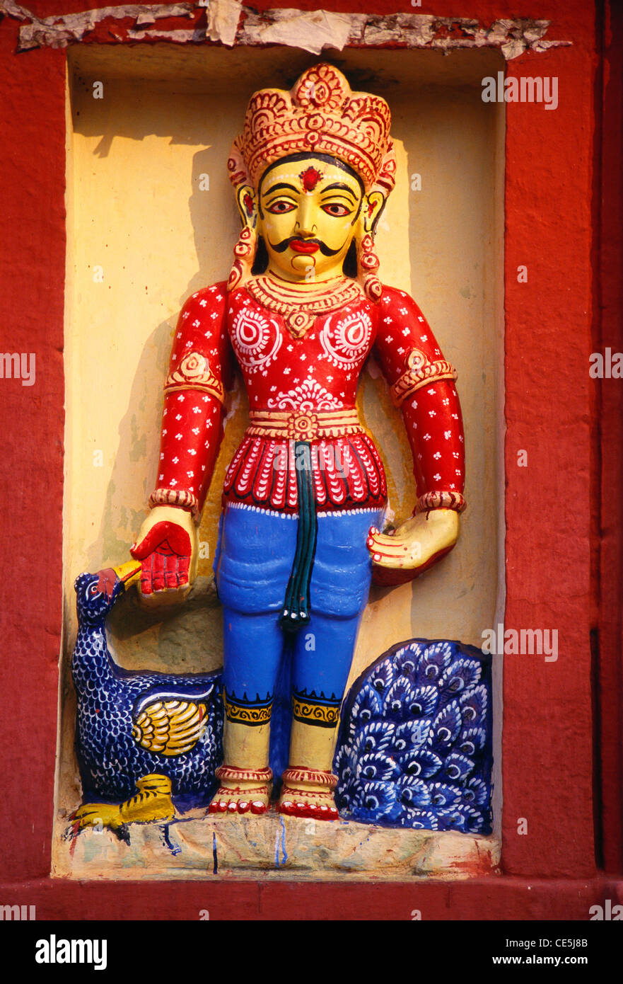 sculpture of door keeper Dwarpal watchman ; Orissa ; India Stock Photo ...