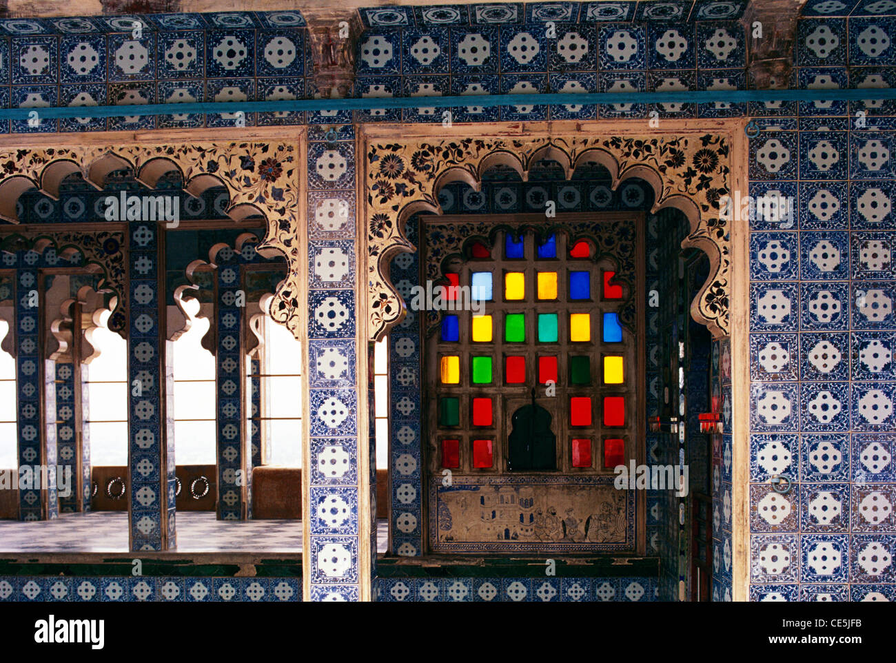 Chini Mahal in City palace ; Udaipur ; Rajasthan ; India Stock Photo ...