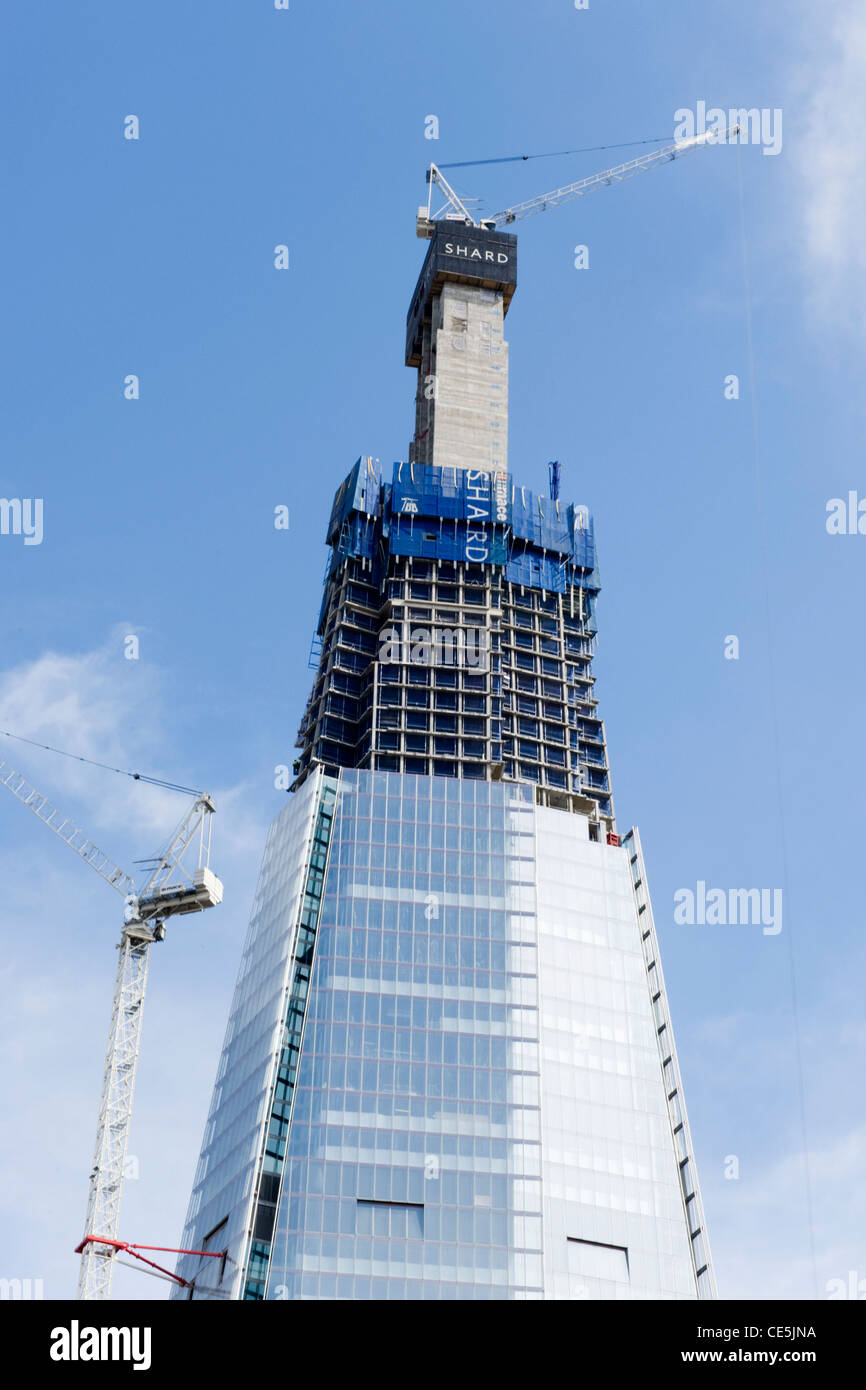 England , South London , The Shard detail under construction Stock ...