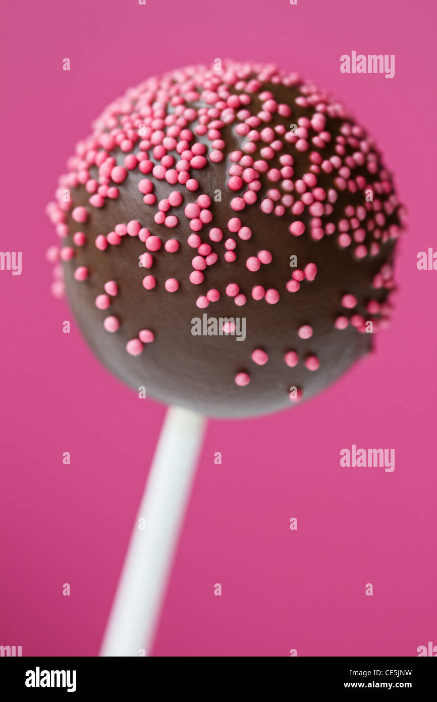 Chocolate cake pop Stock Photo - Alamy
