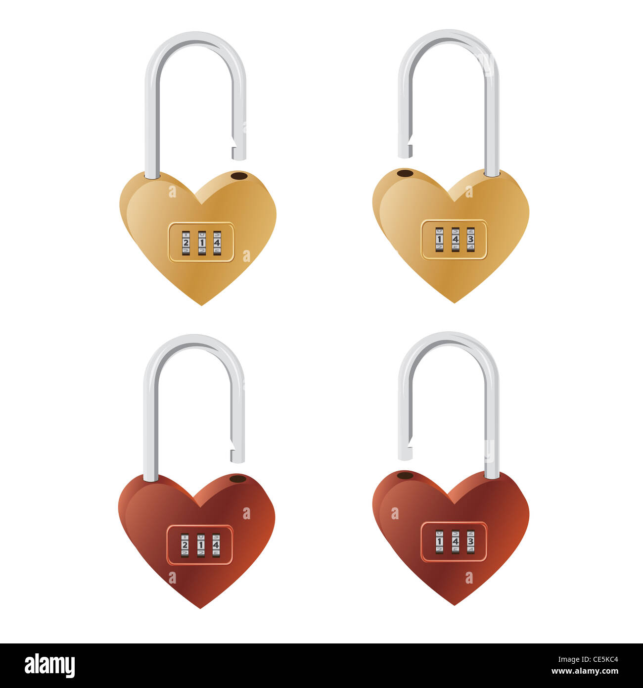 Lock in shape heart Cut Out Stock Images & Pictures - Alamy