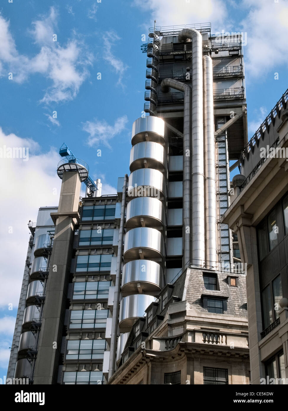 Side view of the Lloyds building in London Stock Photo - Alamy