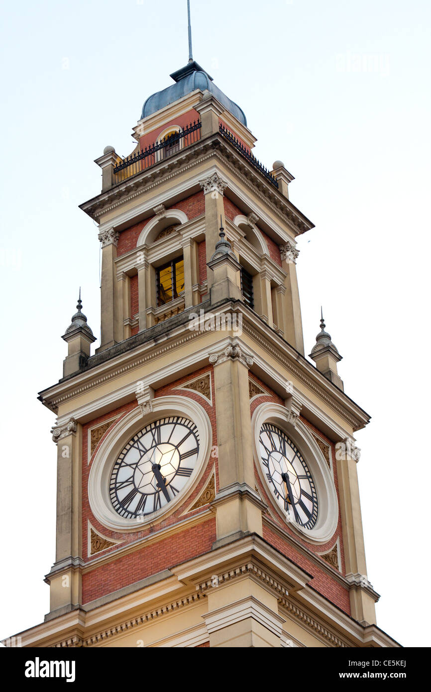 Clock tower, Estacao da Luz (Luz Station) railway station, exterior ...