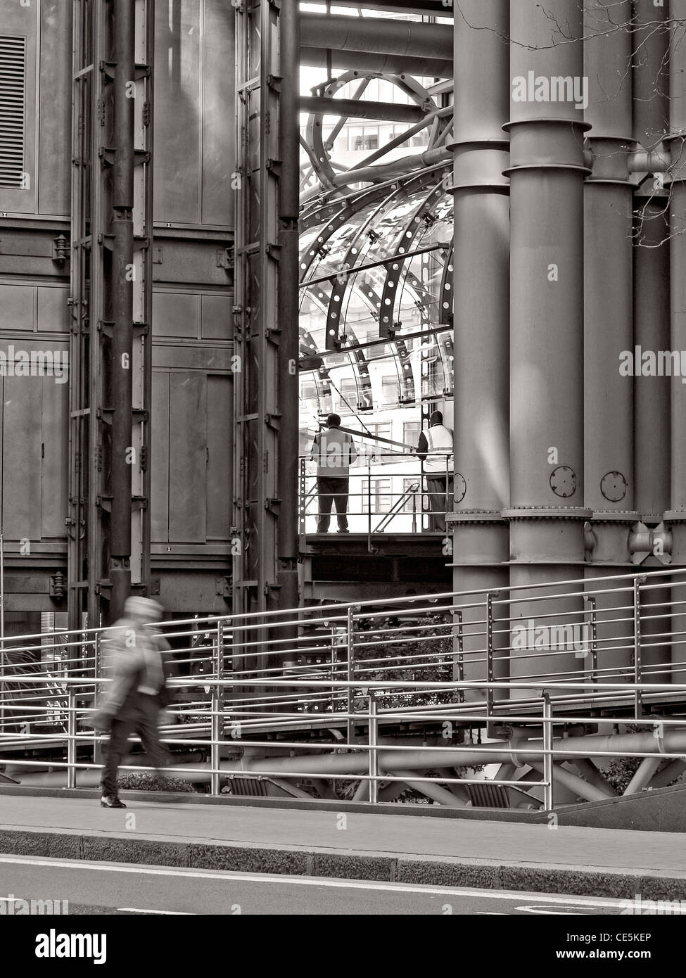 A man hurries to work near the rear of Liverpool Street Station, London ...