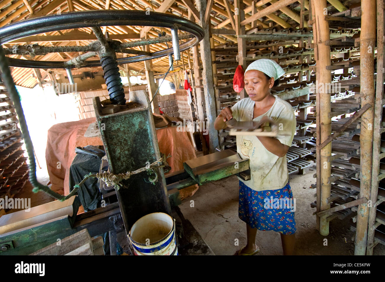 Roof tiles production in petajen hi-res stock photography and images ...