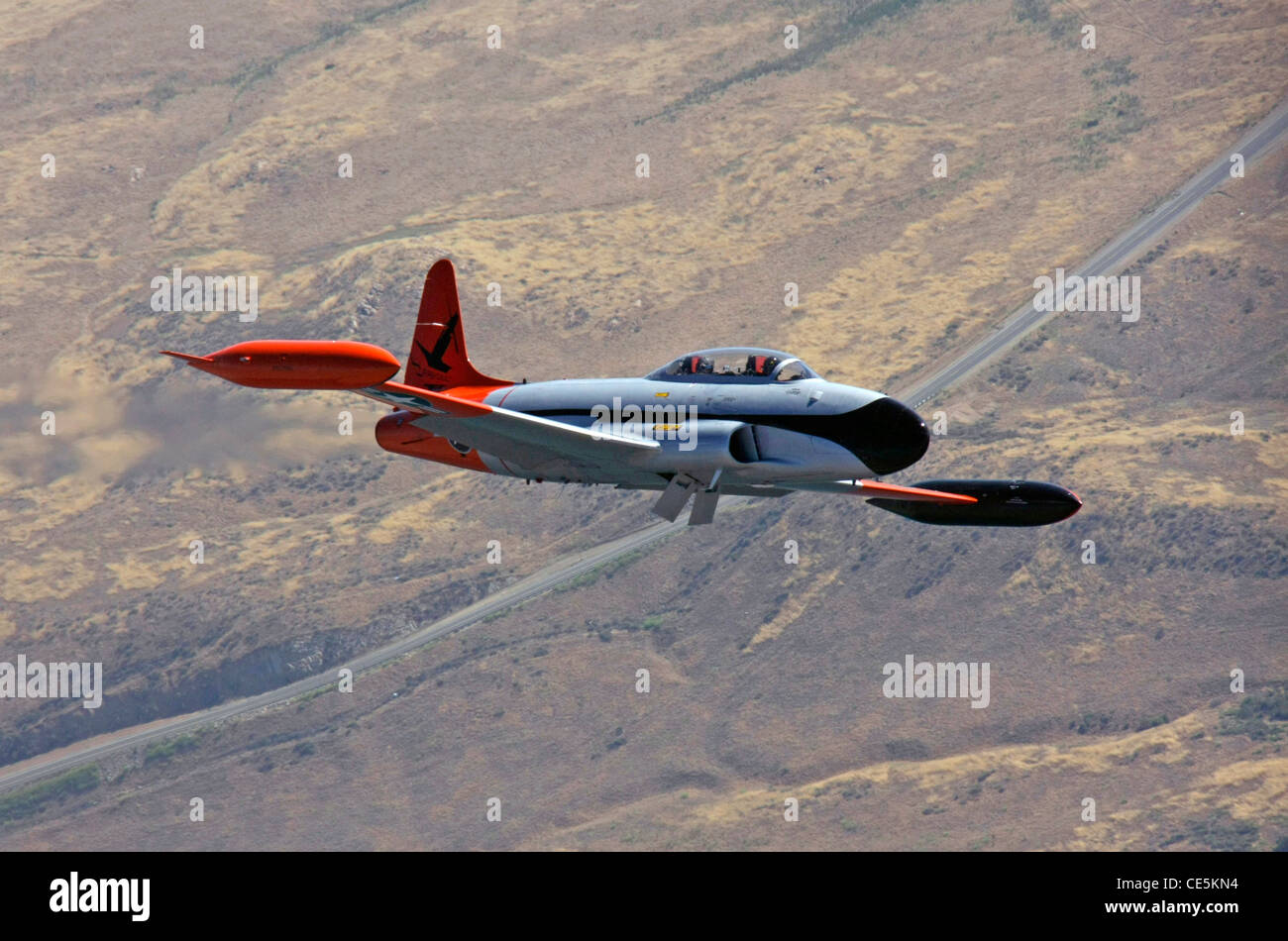 The Lockheed T-33 Shooting Star jet trainer aircraft Stock Photo - Alamy