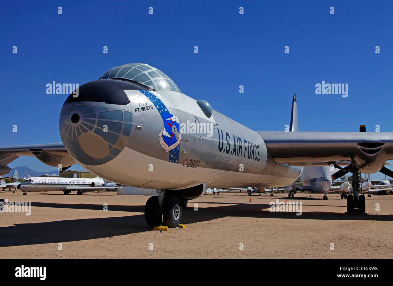 The Convair B-36 Peacemaker strategic bomber aircraft on display at ...