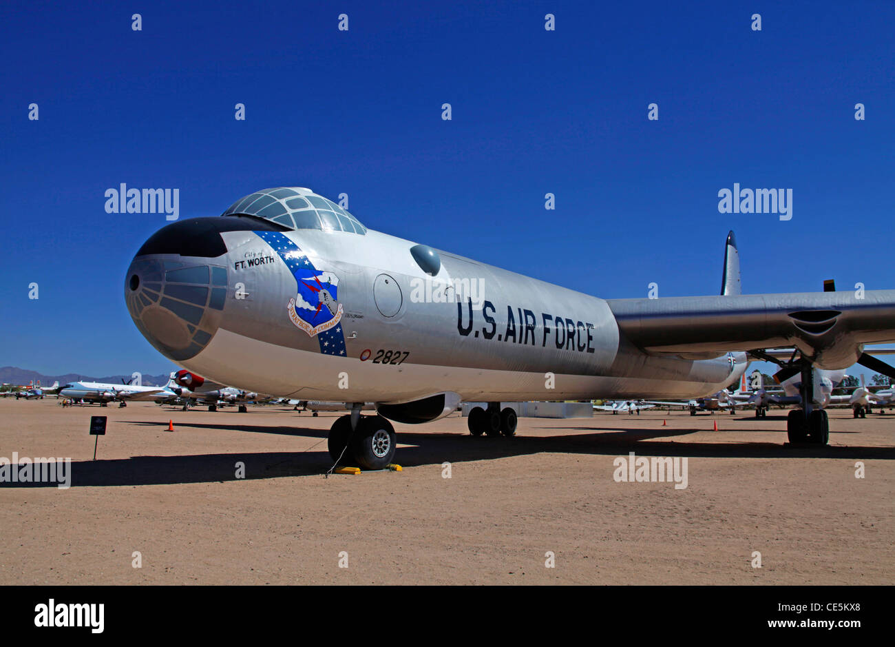 The Convair B-36 Peacemaker strategic bomber aircraft on display at ...