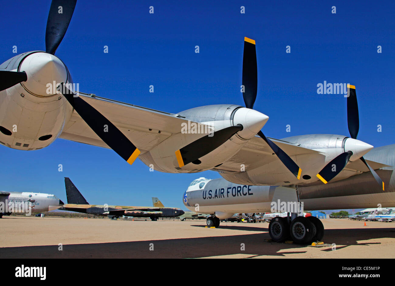 The Convair B-36 Peacemaker strategic bomber aircraft on display at ...