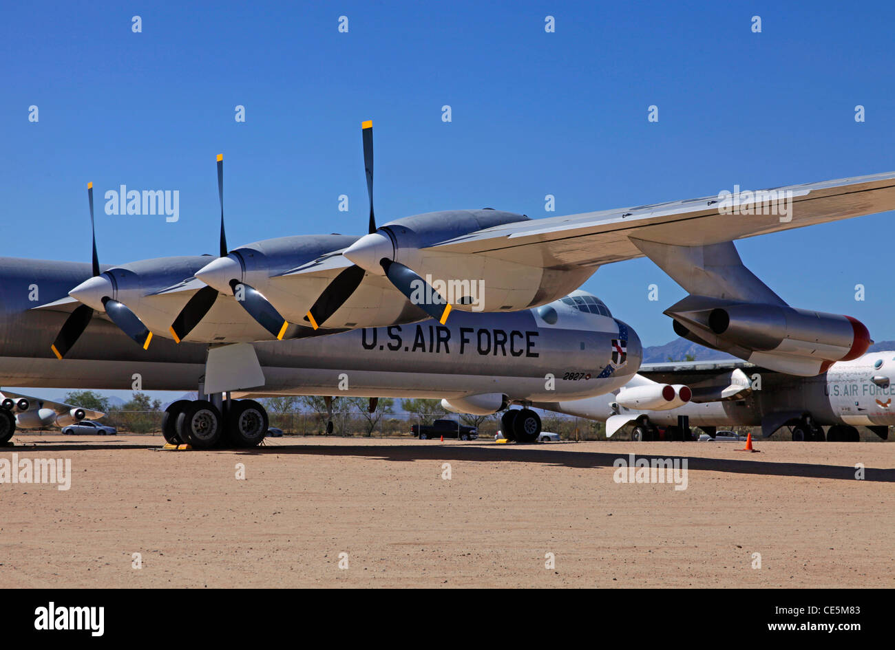 The Convair B-36 Peacemaker strategic bomber aircraft on display at ...