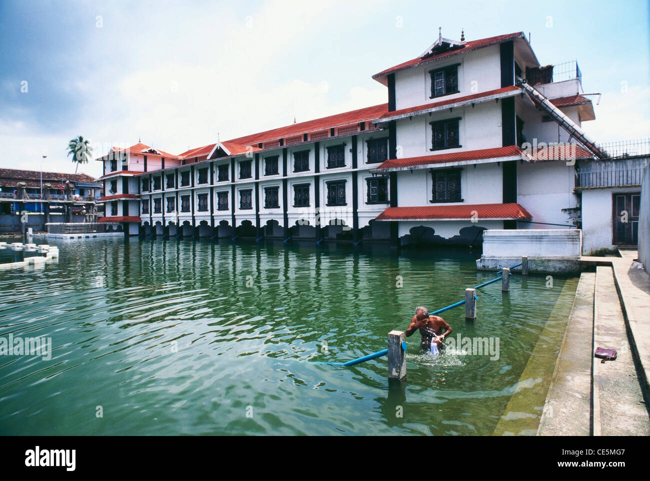Sacred pond of Guruvayur Krishna temple ; Kerala ; India Stock Photo ...