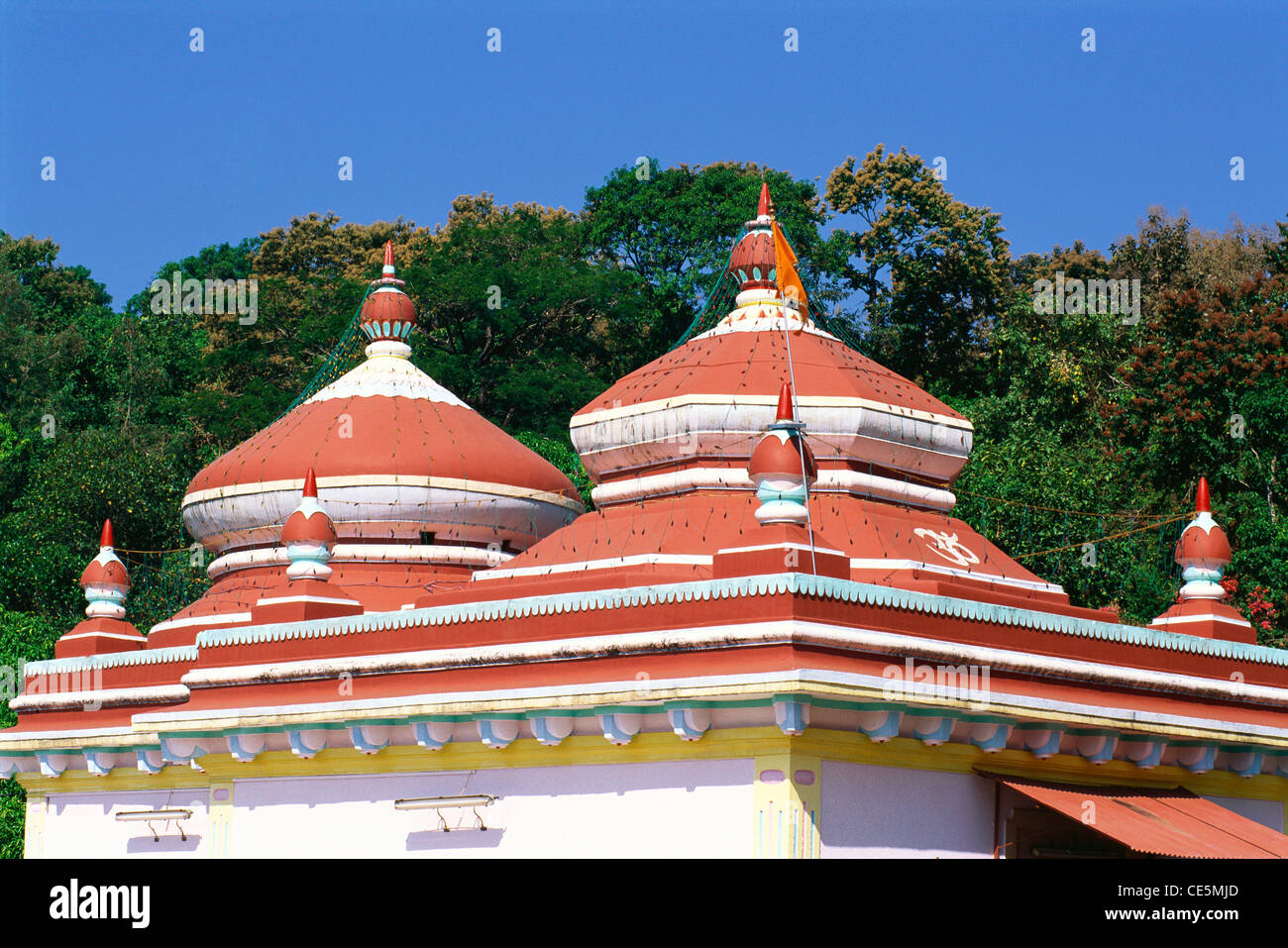 Top view domes of Dasbhuja Lakshmi Ganesh temple ; Hedvi ; Ratnagiri ...