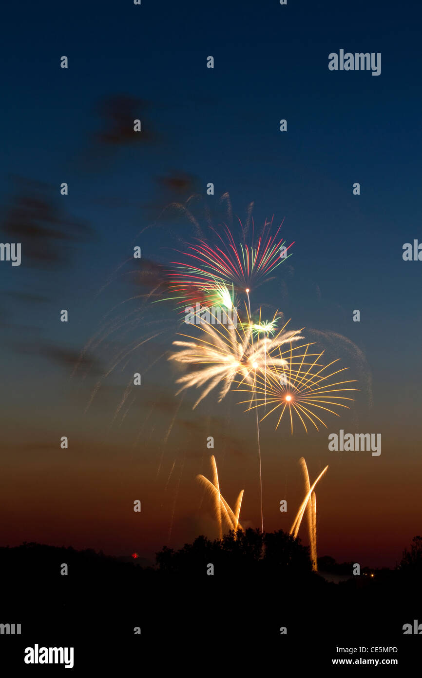 Fourth of July fireworks display in Boise, Idaho, USA Stock Photo - Alamy
