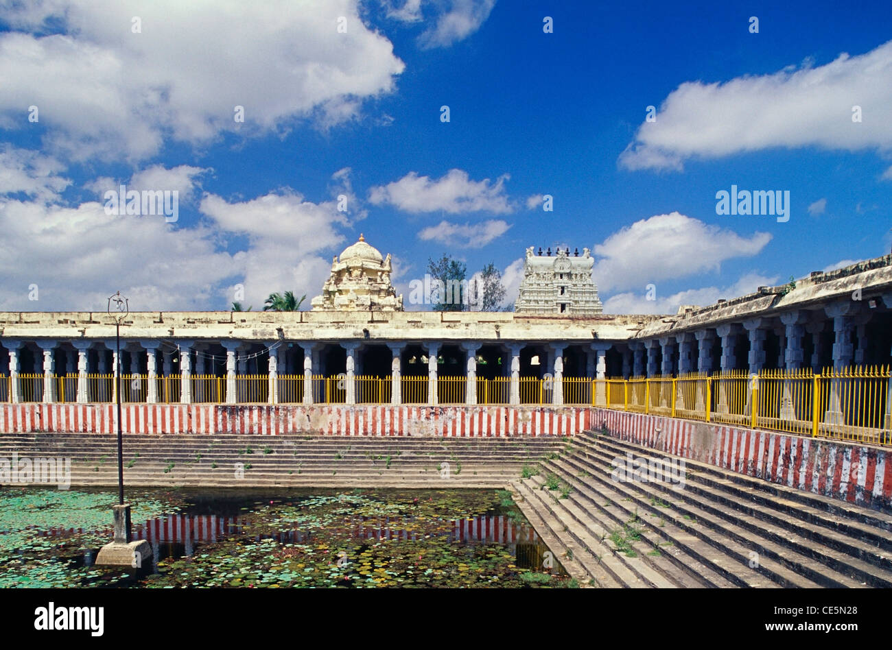 Ramanathswamy temple pond steps ; Rameshwaram ; Tamil Nadu ; India ...