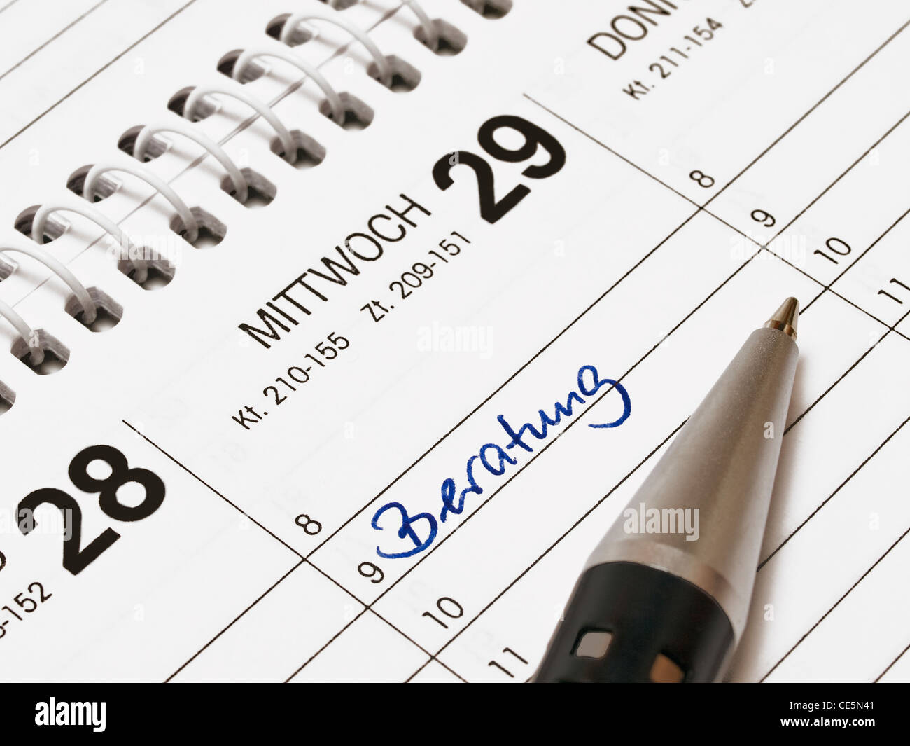 Kalenderblatt hi-res stock photography and images - Alamy