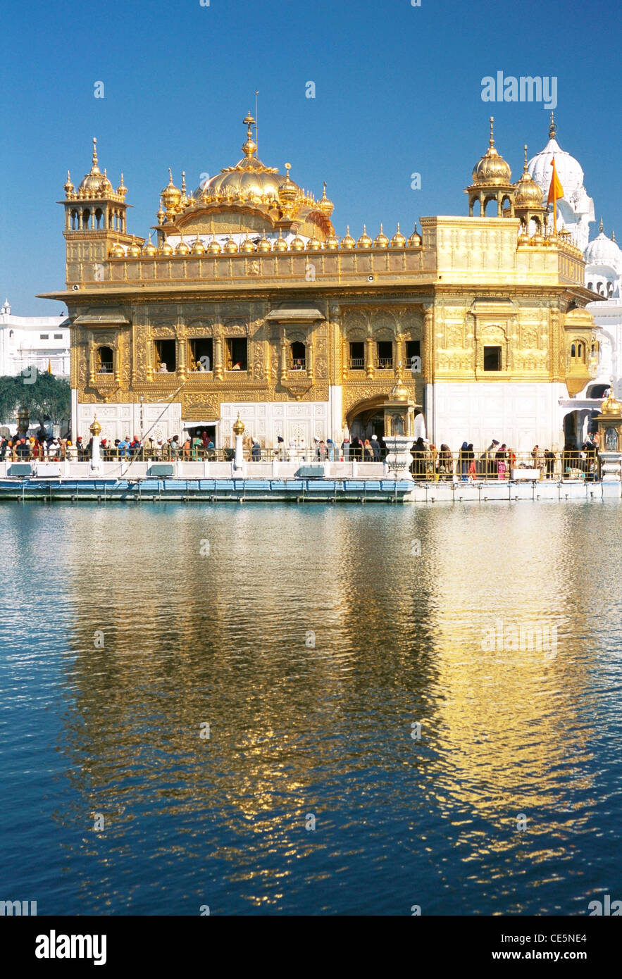 Golden temple ; Harmandir Sahib ; Amrit Sarovar tank ; Amritsar ...