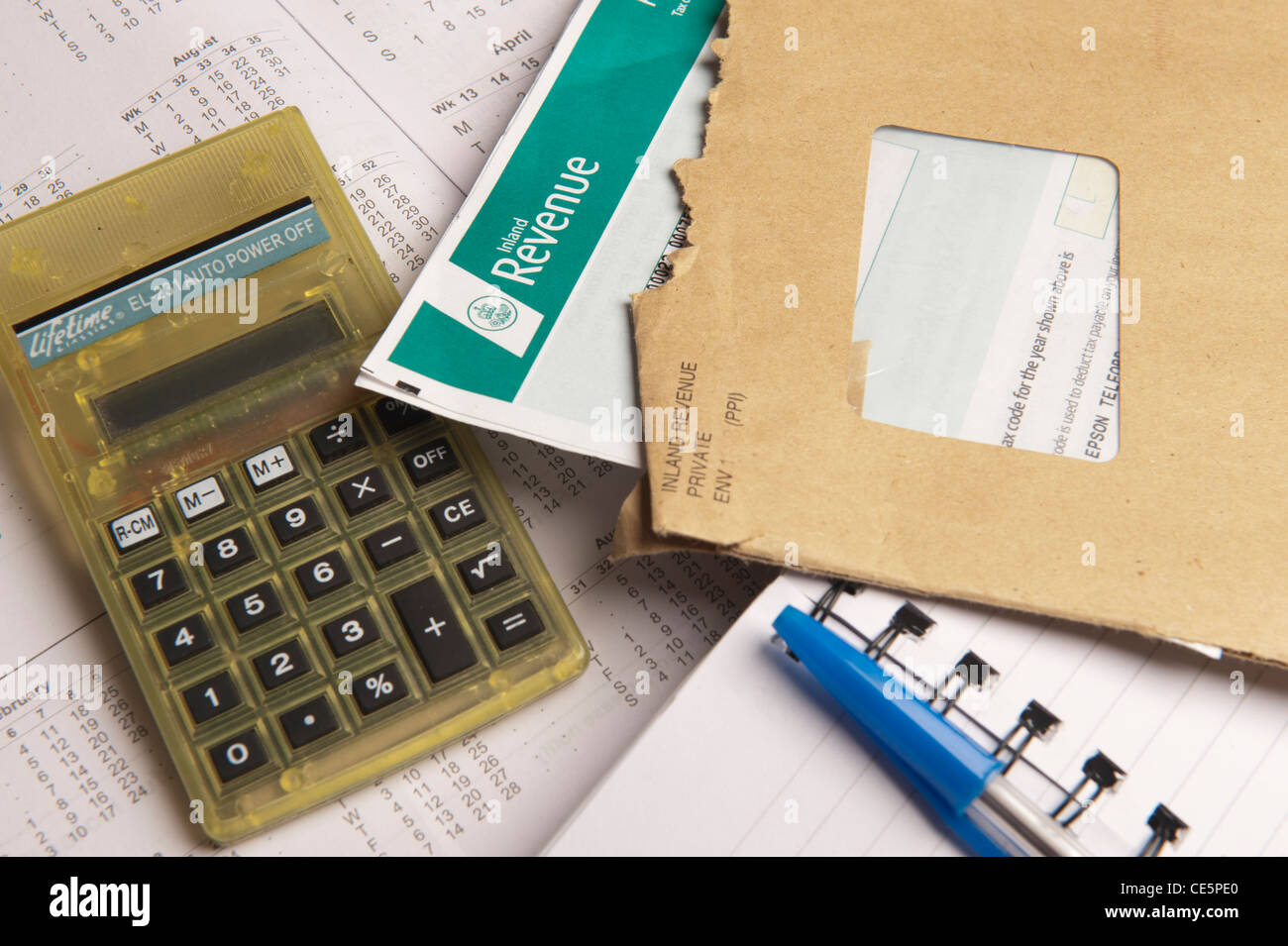 Income Tax Return Forms. Picture by Pete Gawlik Stock Photo - Alamy