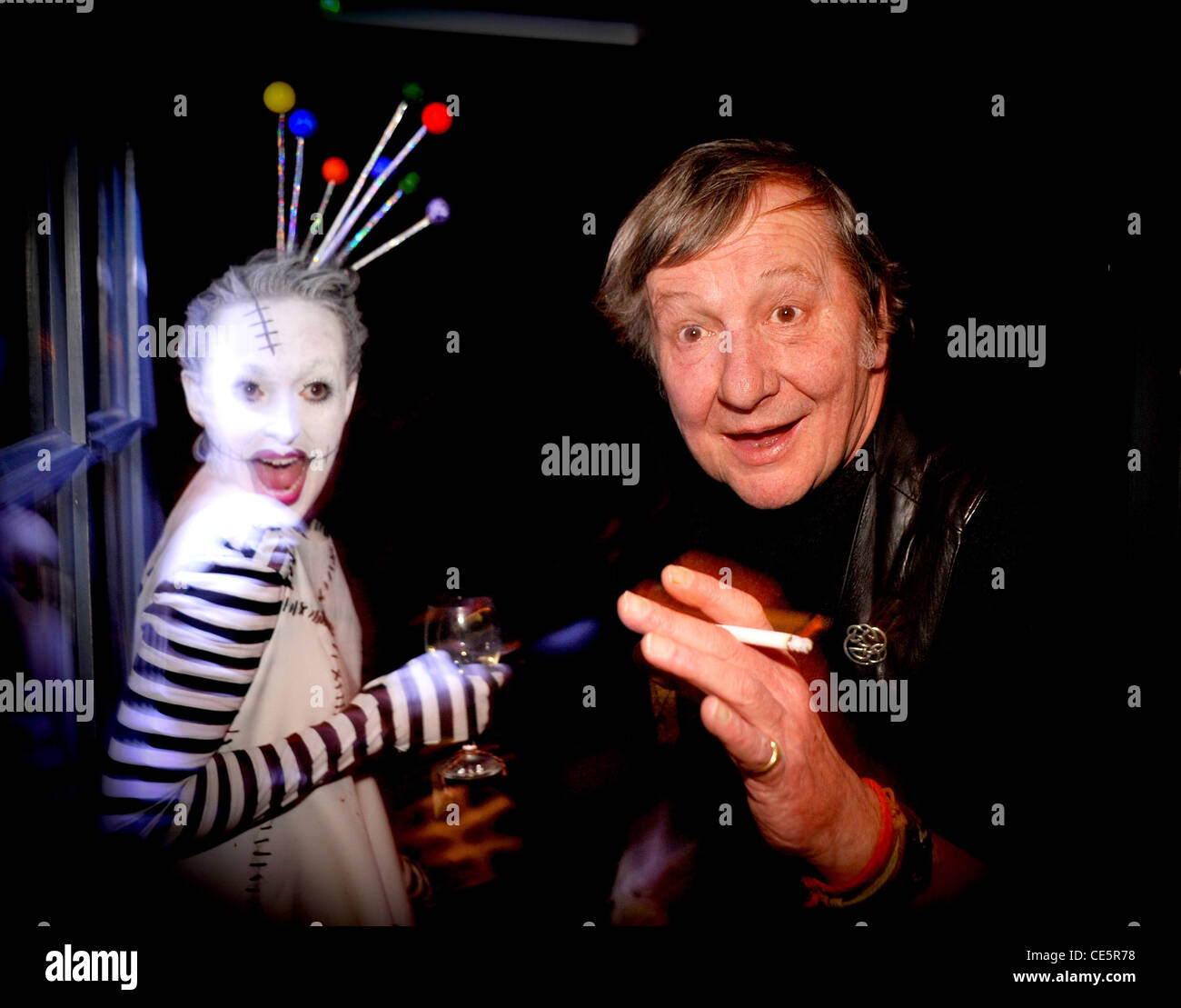 Fancy dress party in the theme of film director Tim Burton Stock Photo ...