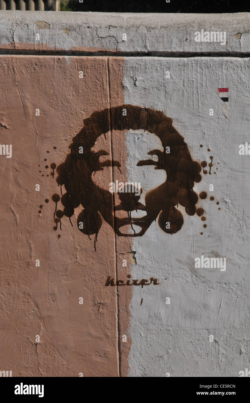 Street art in Cairo, depicting various scenes and causes of the ...