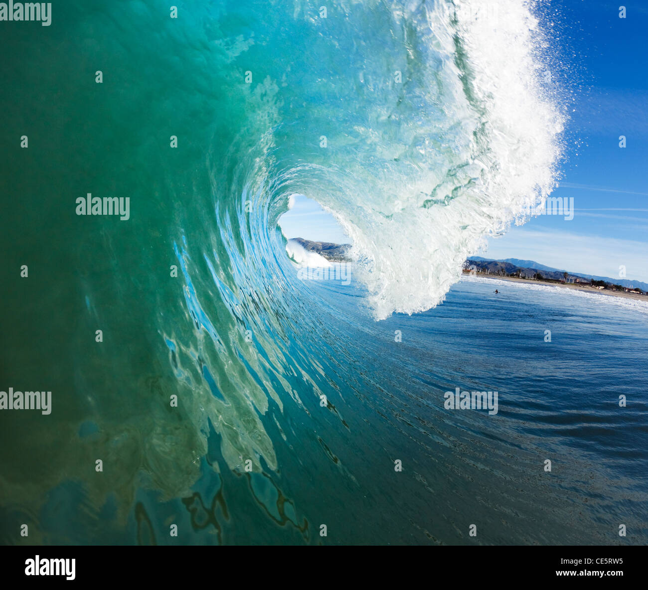 Blue Ocean Wave, View from in the Water Stock Photo - Alamy