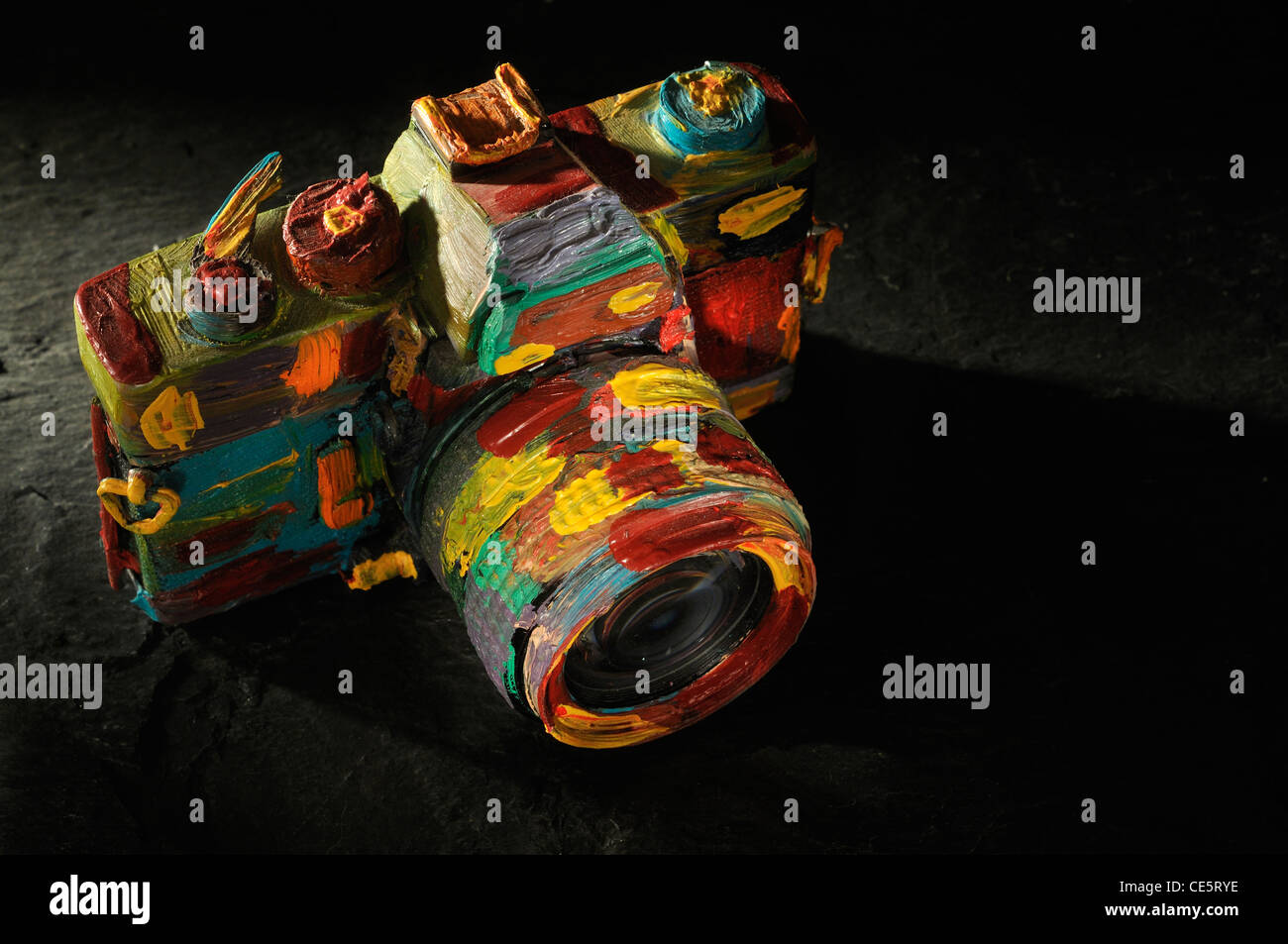 art painted photograph camera Stock Photo - Alamy