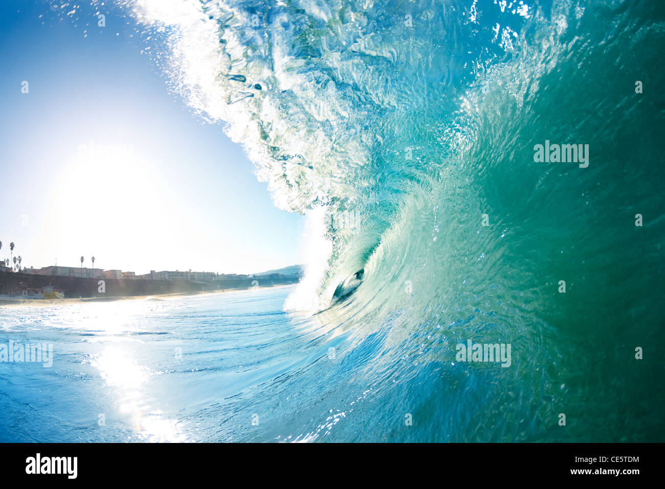 Blue Ocean Wave, View from in the Water Stock Photo - Alamy