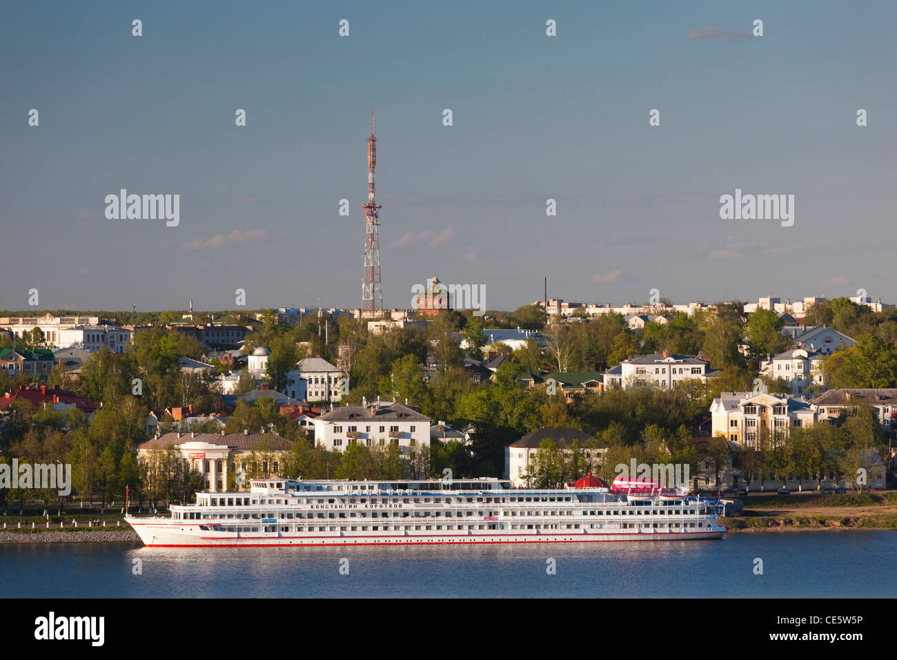 Russia, Kostroma Oblast, Golden Ring, Kostroma, river boat port on the ...