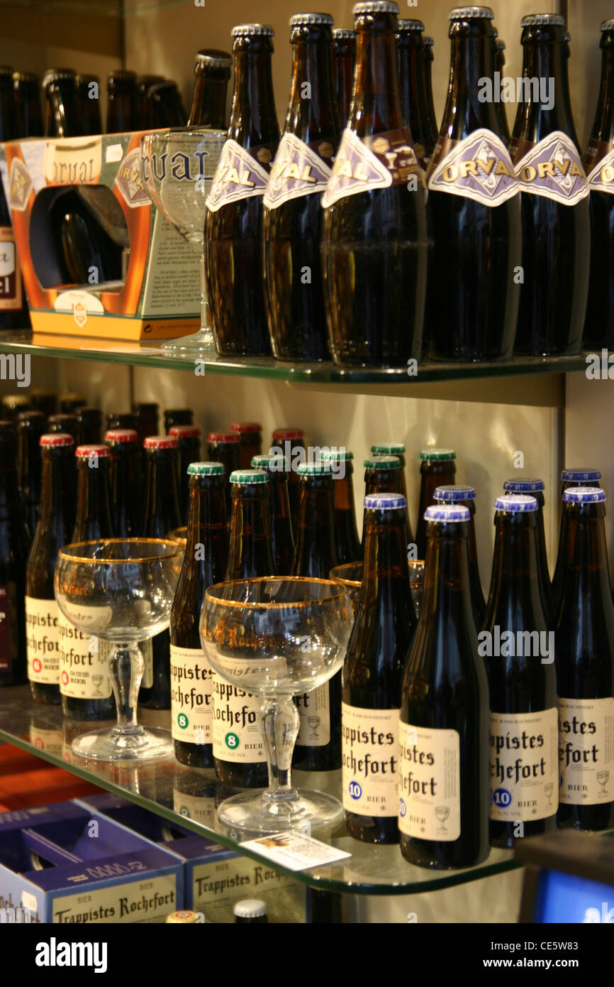 Belgium beer on sale in Brussels Stock Photo - Alamy