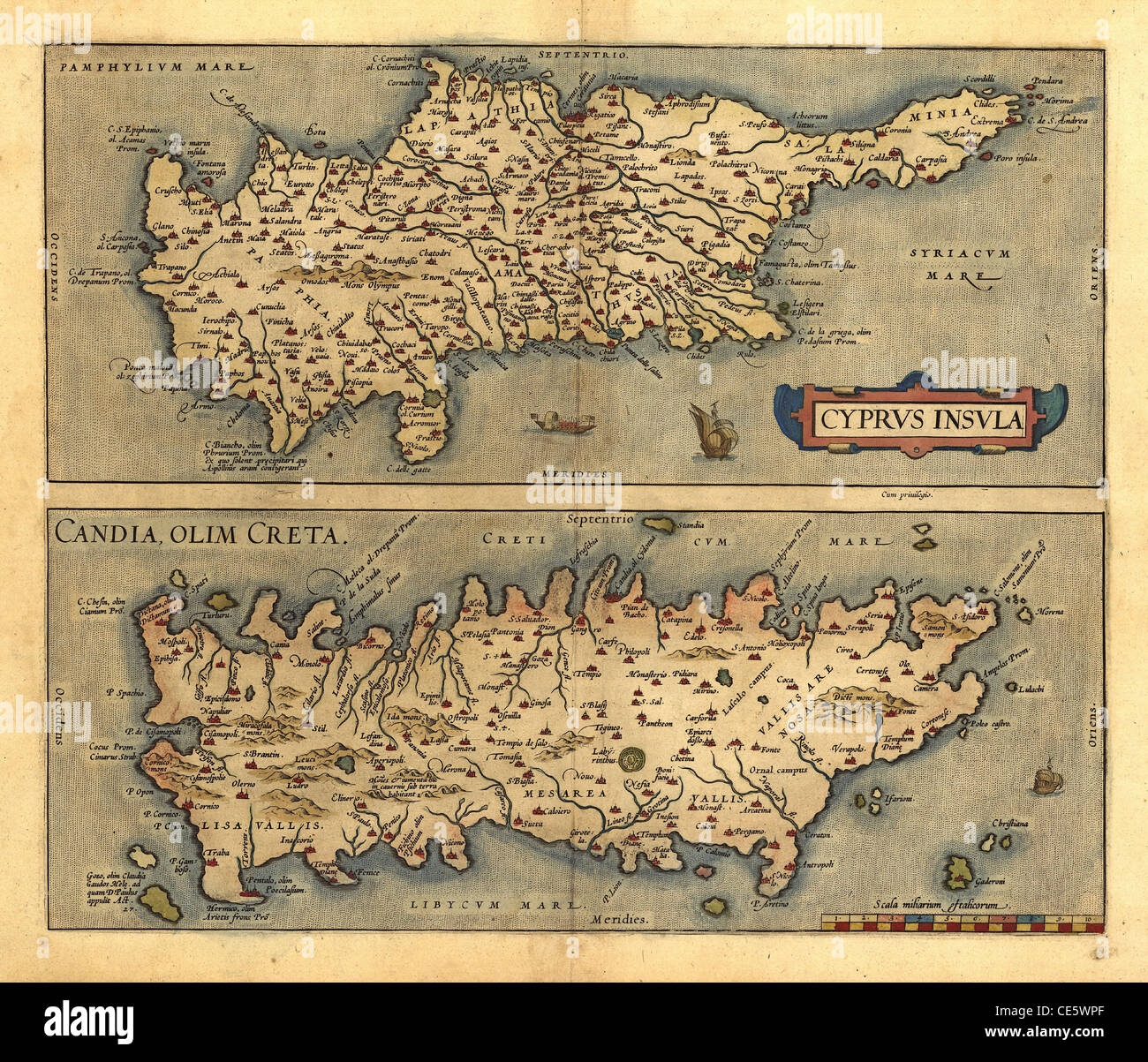 Crete map hi-res stock photography and images - Alamy