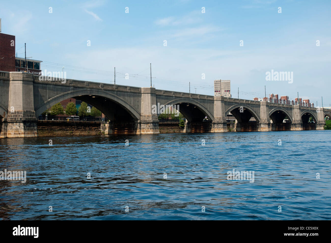 Longfellow Bridge or Salt-and-Pepper Bridge with Charles River, Boston ...