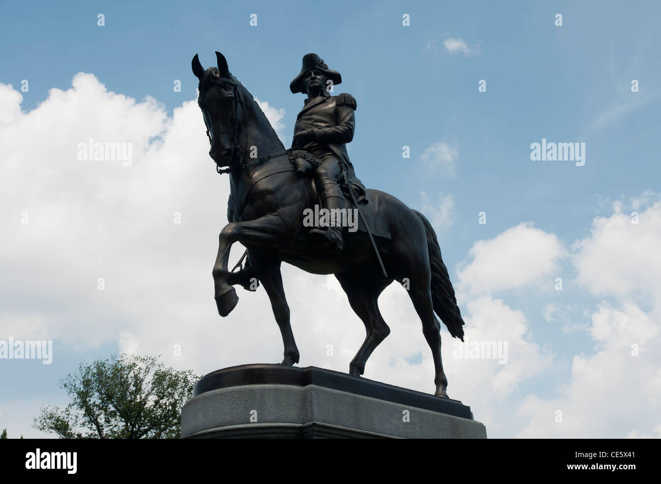Equestrian bronze statue of George Washington by Thomas Ball, 1869 ...