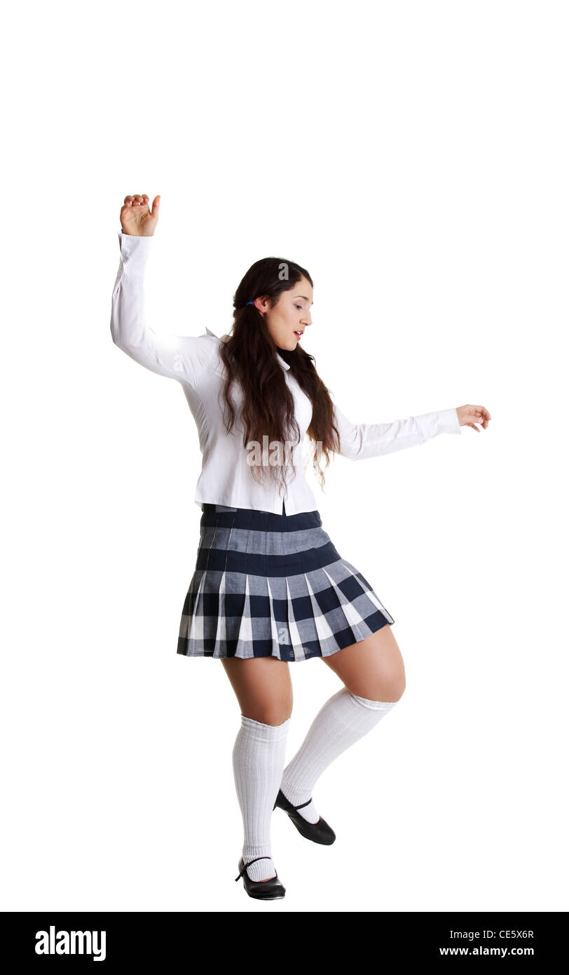 Female tap dancer, isolated on white Stock Photo - Alamy