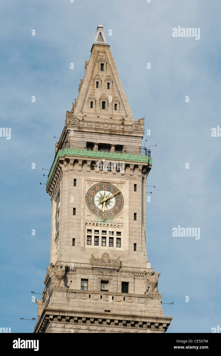Custom House Clock Tower, Financial District, Boston, Massachusetts ...