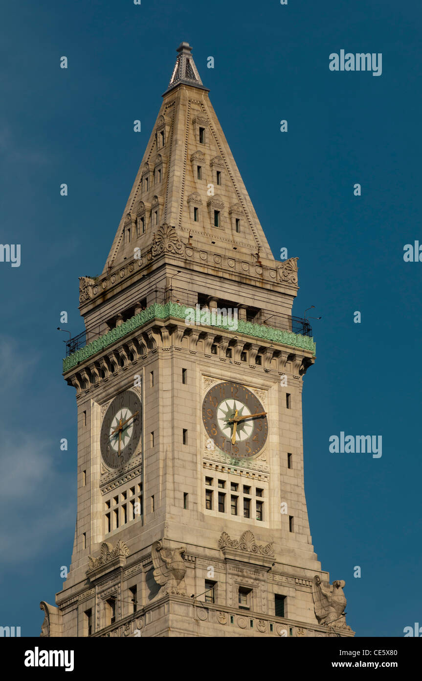 Custom House Clock Tower, Financial District, Boston, Massachusetts ...