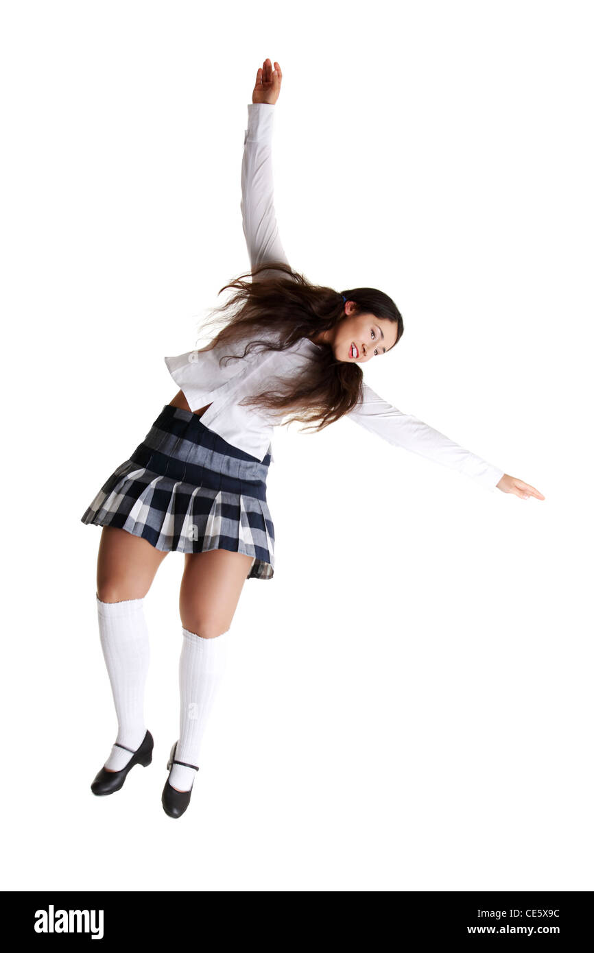 Female tap dancer, isolated on white Stock Photo - Alamy