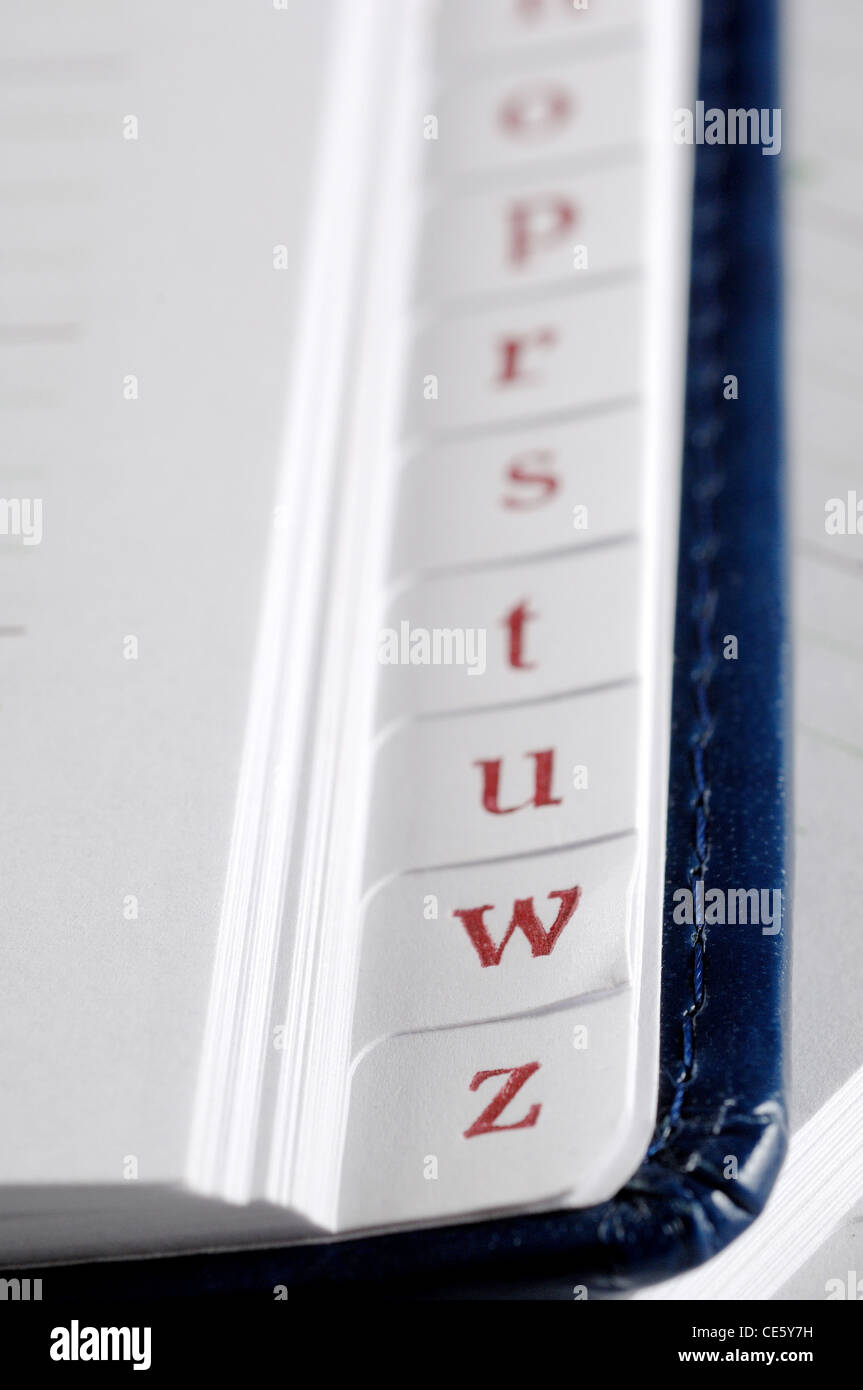 Contacts book hi-res stock photography and images - Alamy