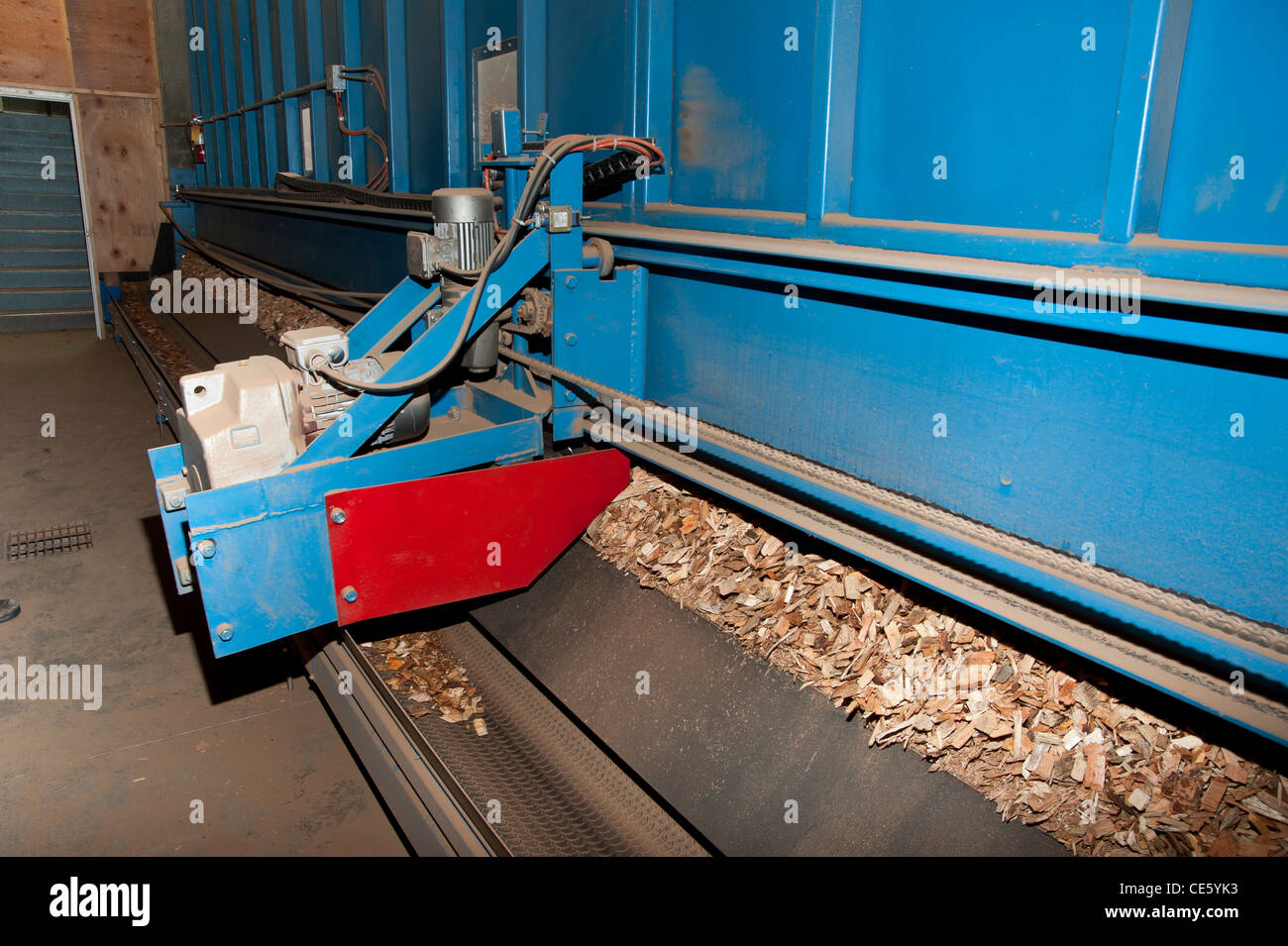 Automated chip collector used in a Biomass boiler in Darby, Montana ...
