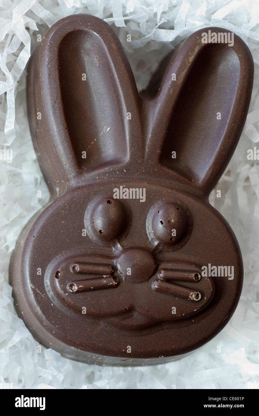Hand made chocolate formed into Easter baskets and bunnies from a local ...