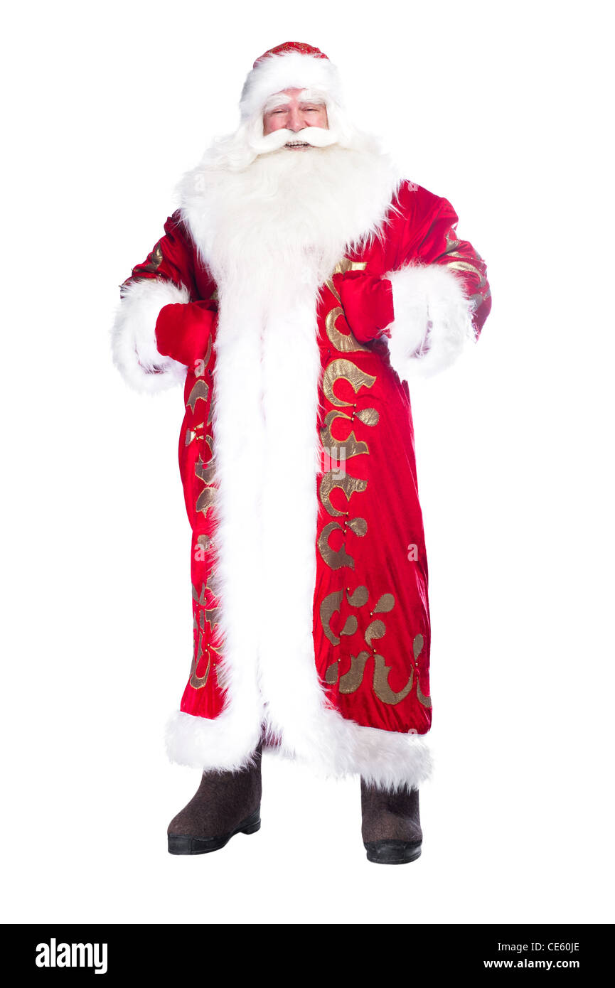 A traditional Christmas Santa Clause, full body isolated Stock Photo ...
