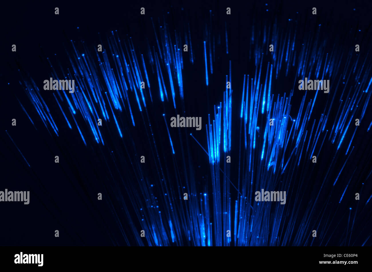 Blue colors optical fibers Stock Photo - Alamy