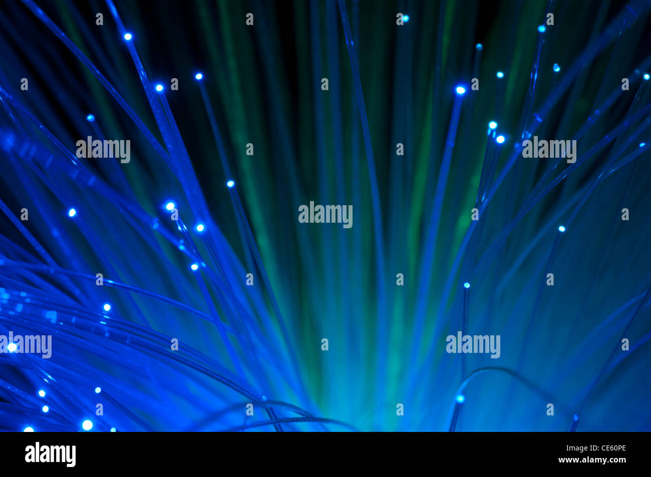 Blue colors optical fibers Stock Photo - Alamy