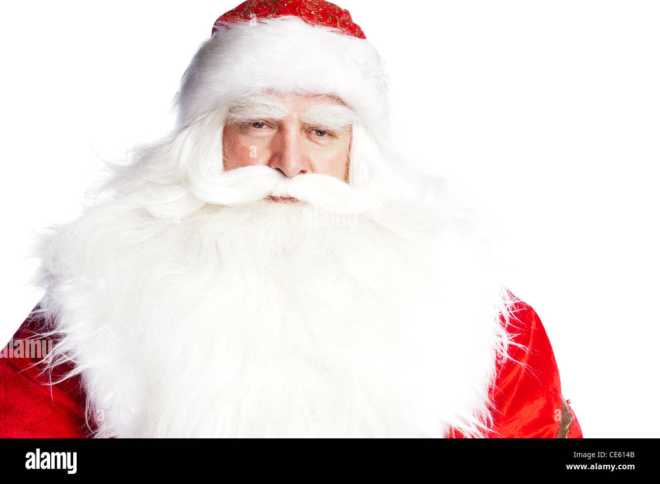 Santa Claus Portrait smiling isolated over a white background Stock ...